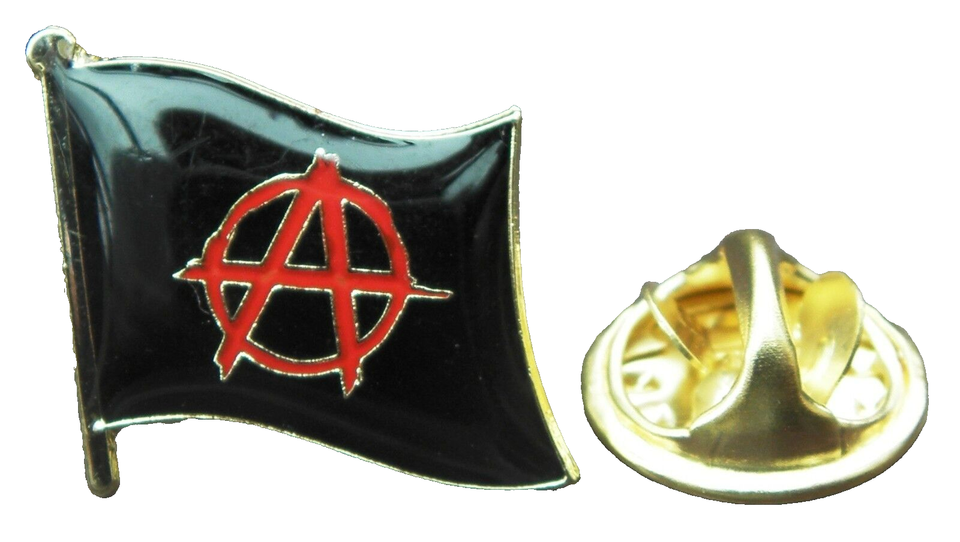 Anarchy Flag Pin Badge Anarchist Anarchism Symbol A Sign Punk Brooch | eBay