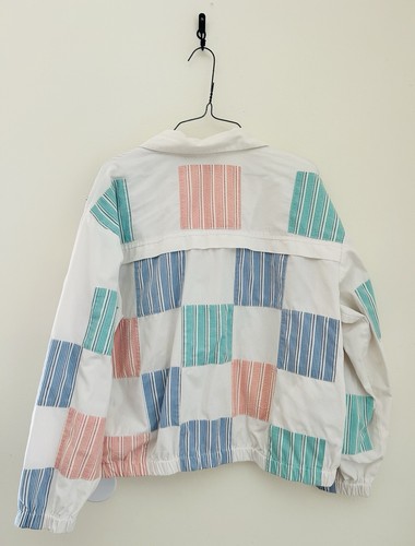 VTG Koret Francisca Windbreaker Jacket Womens L White Beach Sea Shells ...