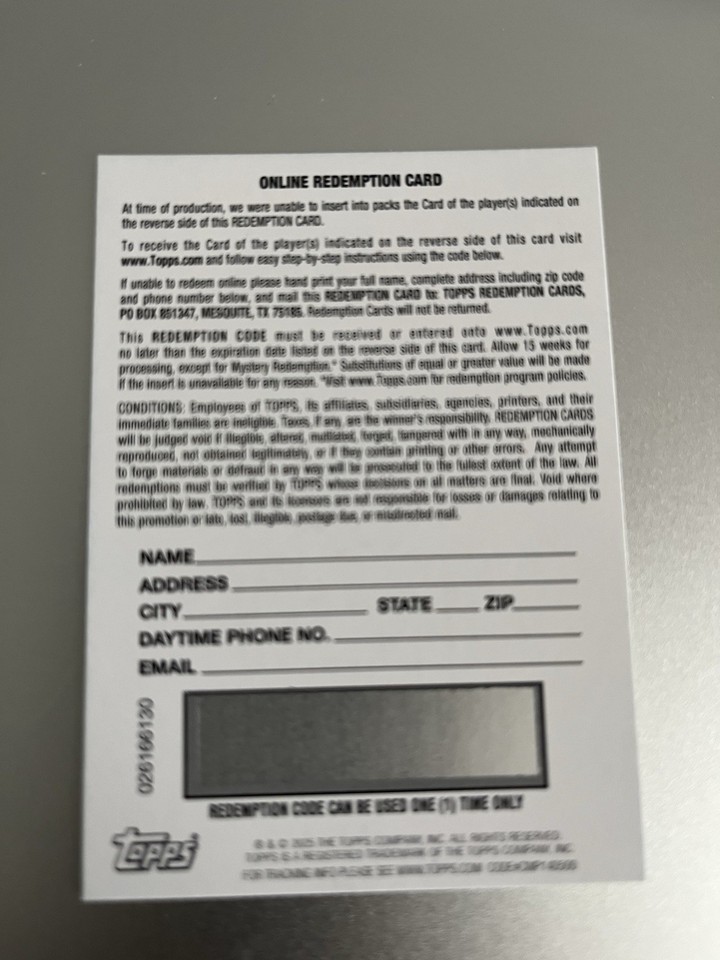 2025 Topps Basketball Derrick White 1980-1981 Autographed Redemption ...