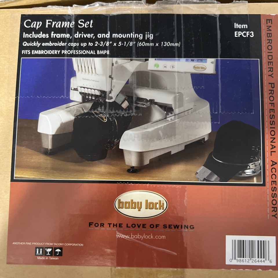 Babylock Hat Cap Driver & mounting jig Frame Set-Fits 6 & 10 Needle ...