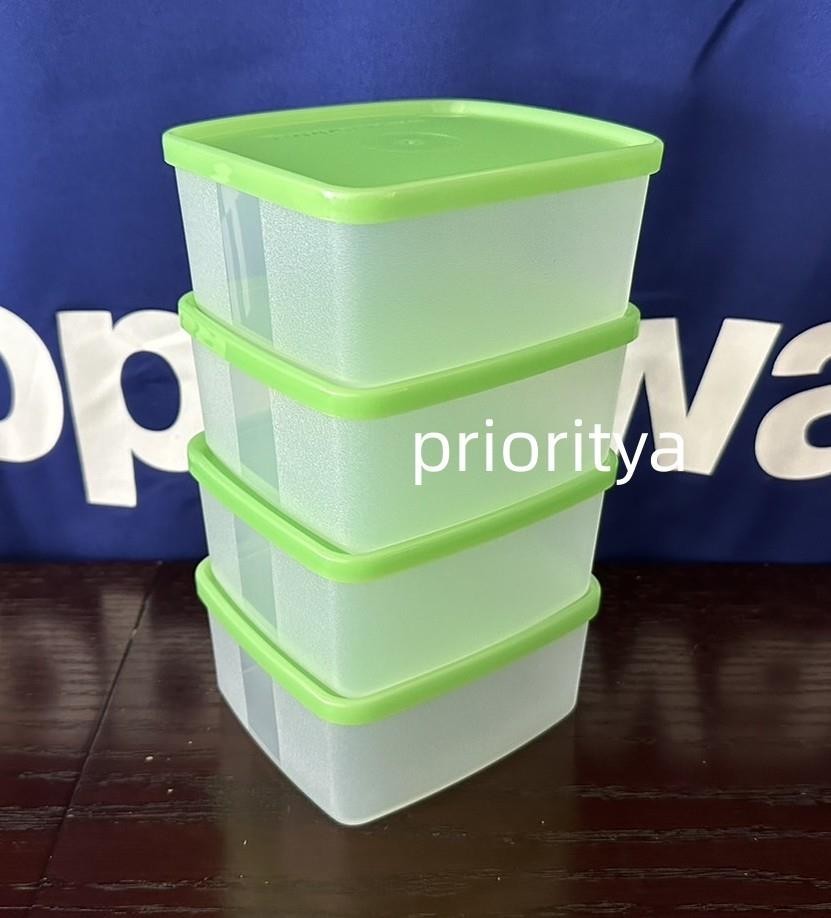 Tupperware Small Freezer It Square Rounds 400ml Container Set 4 Sheer ...