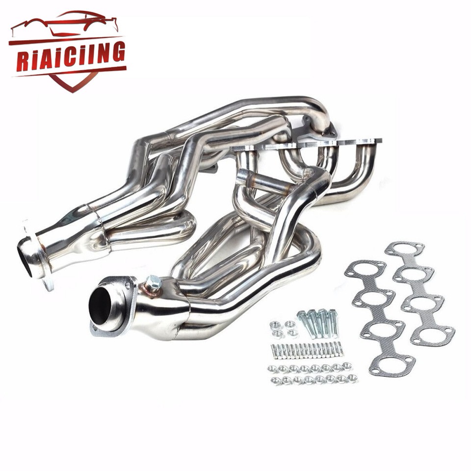 Pair Stainless Long Tube Exhuast Headers Kit for 96-04 Ford Mustang GT ...