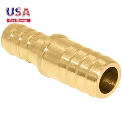 Brass Hose Barb Reducer 1/4" to 3/16" Barb Hose ID Fitting Splicer ...