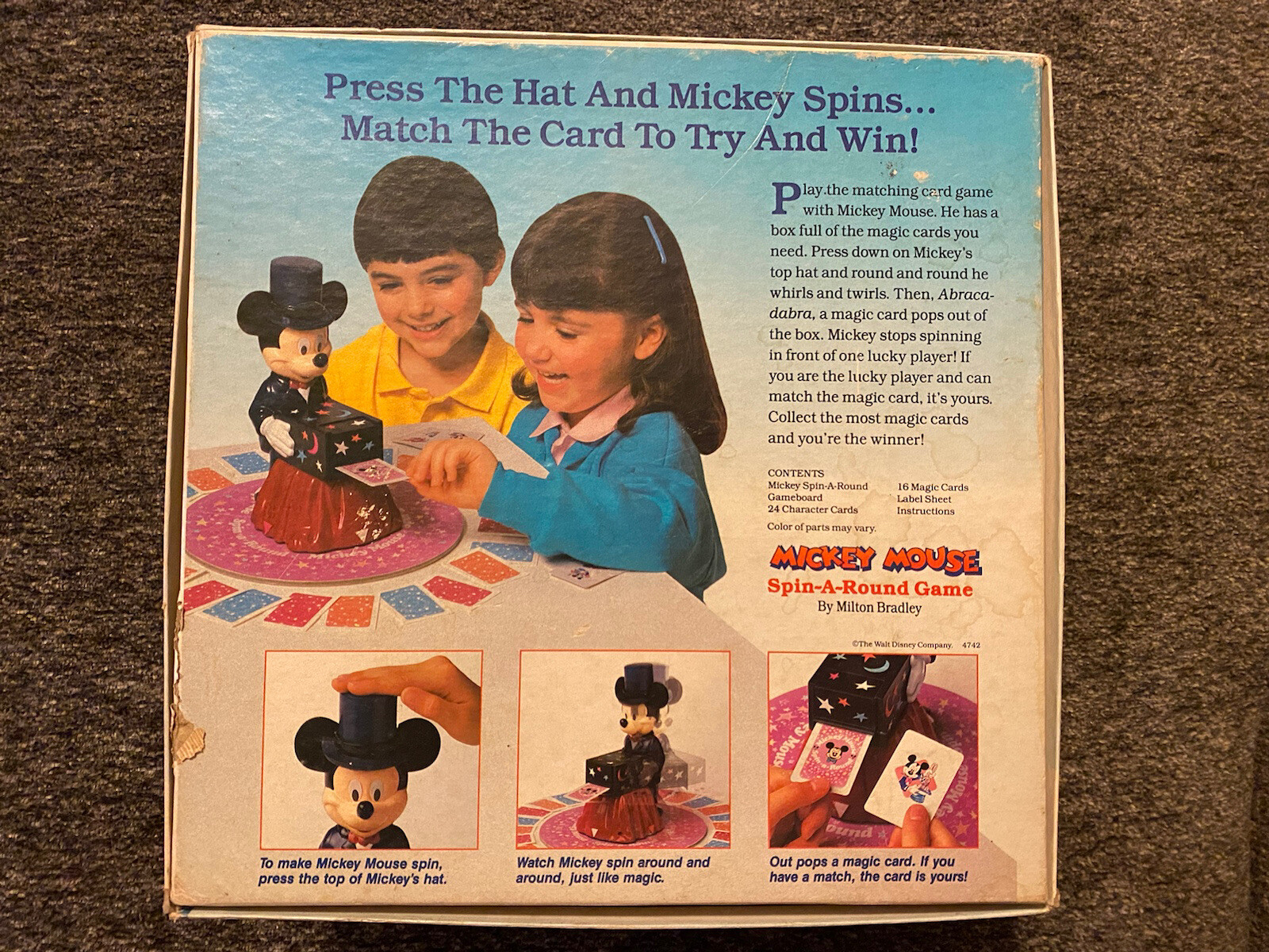 Vintage Disney Mickey Mouse Spin-a-Round Game (1984) Milton Bradley | eBay