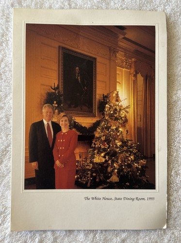 WHITE HOUSE 1993 BILL AND HILLARY CLINTON CHRISTMAS CARD | eBay