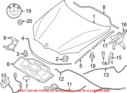 Genuine OEM Hood Hinge for BMW 41007381782 | eBay