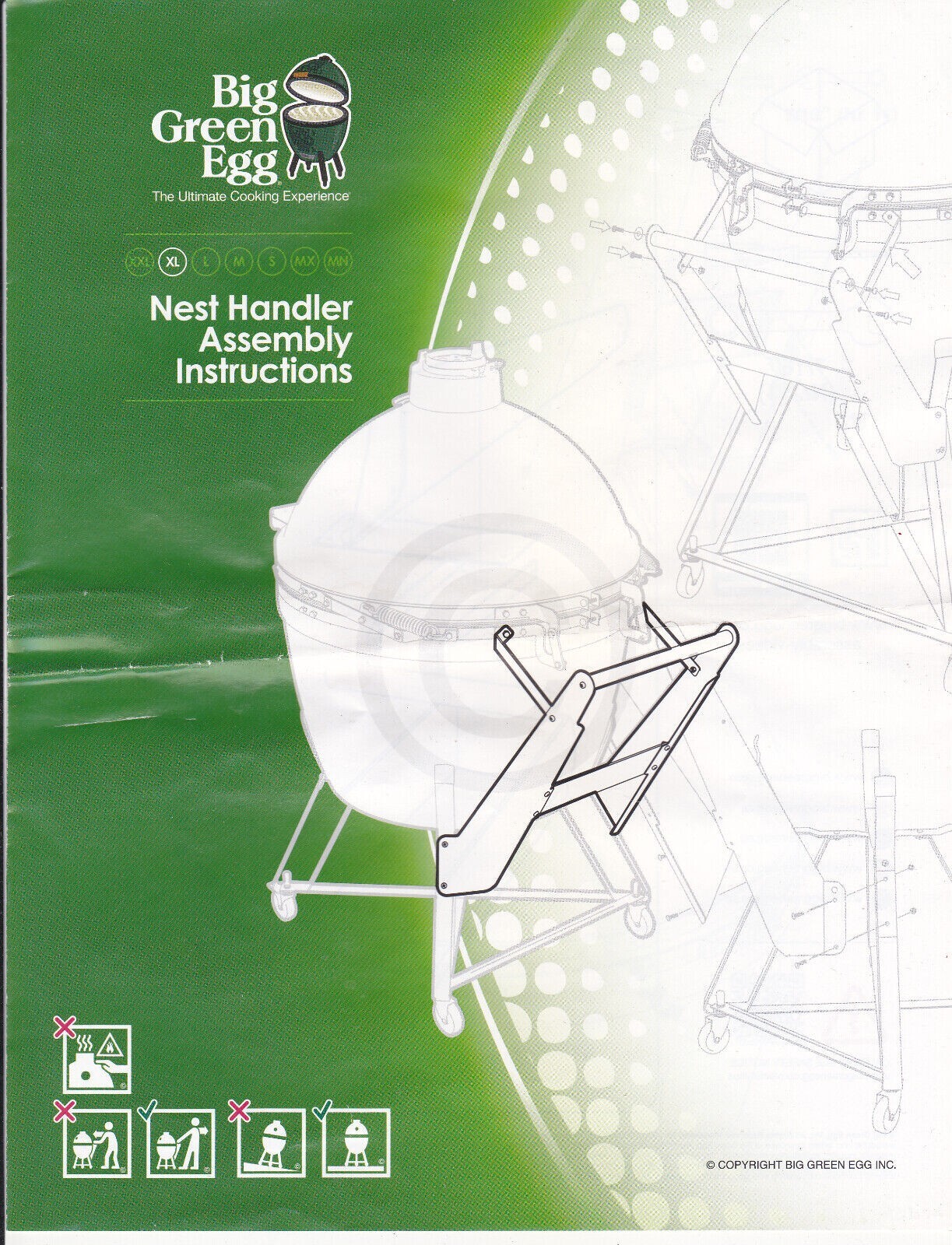 Big Green Egg Nest Handler for XX-Large Big Green Egg 114730 | eBay