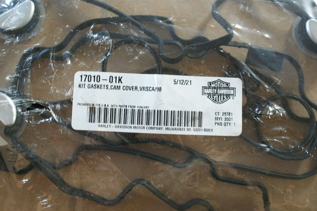 OEM Harley Davidson Cam Cover Gasket Kit 17010-01k 1701001K for sale ...