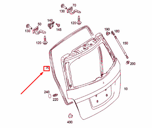 NEW MERCEDES-BENZ GLK X204 REAR PANEL DOOR SEAL A2047400478 ORIGINAL | eBay