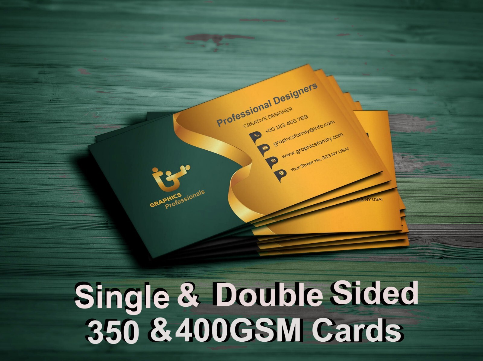 Business Card Print Full Colour Single &Double Sides 350 & 400gsm ...