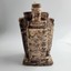 Empty Liquor Bottle Decanter Aztec Mayan God Brown Ceramic Mexico ...