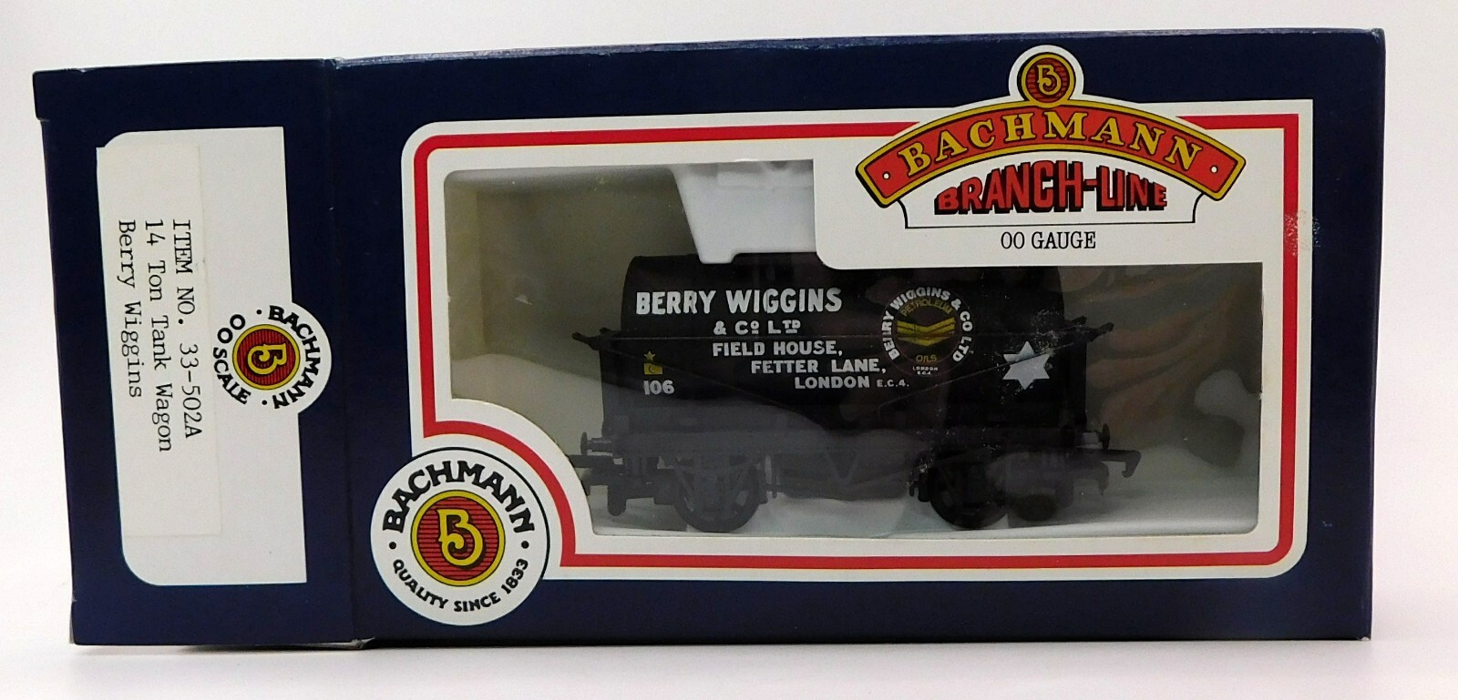 Bachmann 33-502a 14t Tank Wagon Berry Wiggins for sale online | eBay