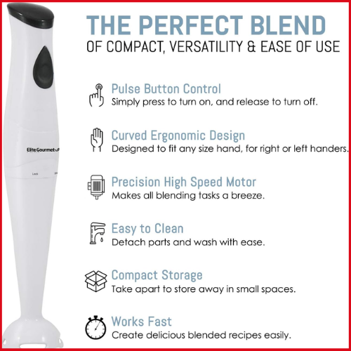 Hand Blender Immersion Stick Electric Chopper Emulsion Hand Held Mixer ...