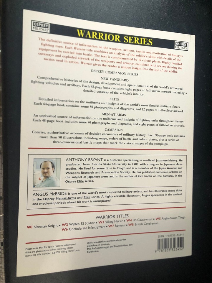 Osprey Warrior Series - Samurai 1550-1600 by Anthony J. Bryant ...