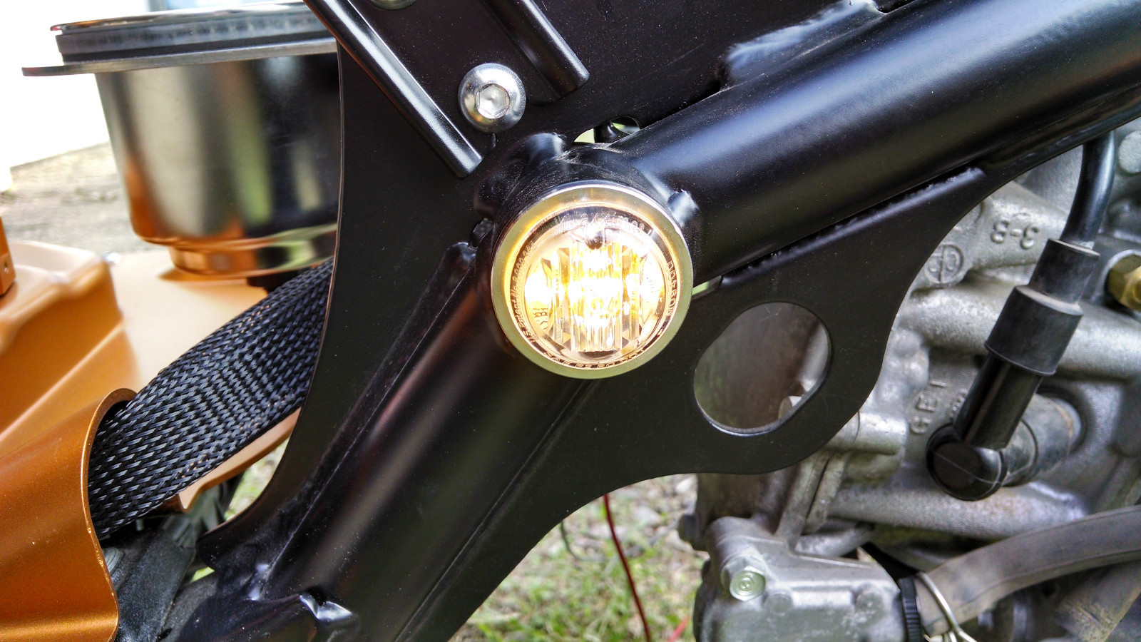 Honda Ruckus LED Lit Stainless Frame Caps / Blinkers running lights ...