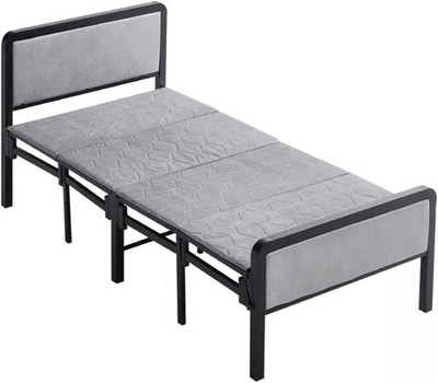 Foldable Bed Premium Grey Single Guest Beds, Single Folding Bed | eBay UK