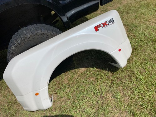 17-22 FORD F350 F450 F550 REAR DUALLY MOULDING FLARE FENDER OEM WHITE ...