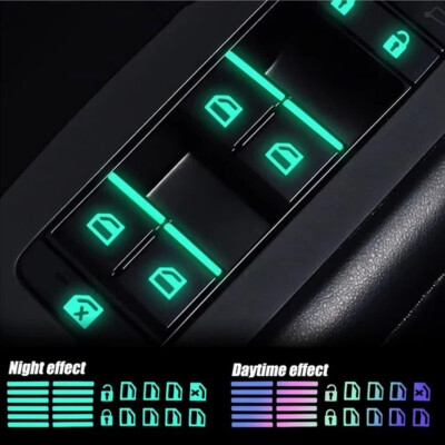 Colorful Luminous Car Button Stickers Window Switch Decal Stickers ...