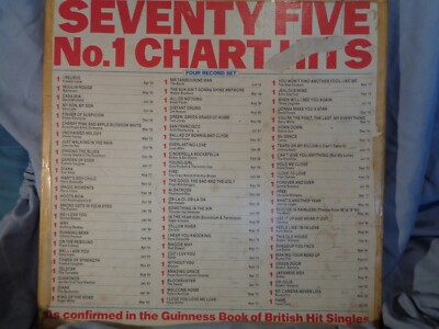 4 record box set vinyl LP SEVENTY FIVE NO.1 CHART HITS -IMP97 | eBay UK