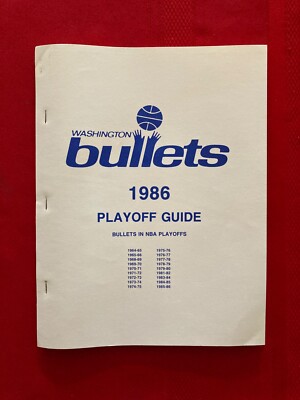 1985-1986 NBA Washington Bullets playoffs media guide / Bol / Malone ...