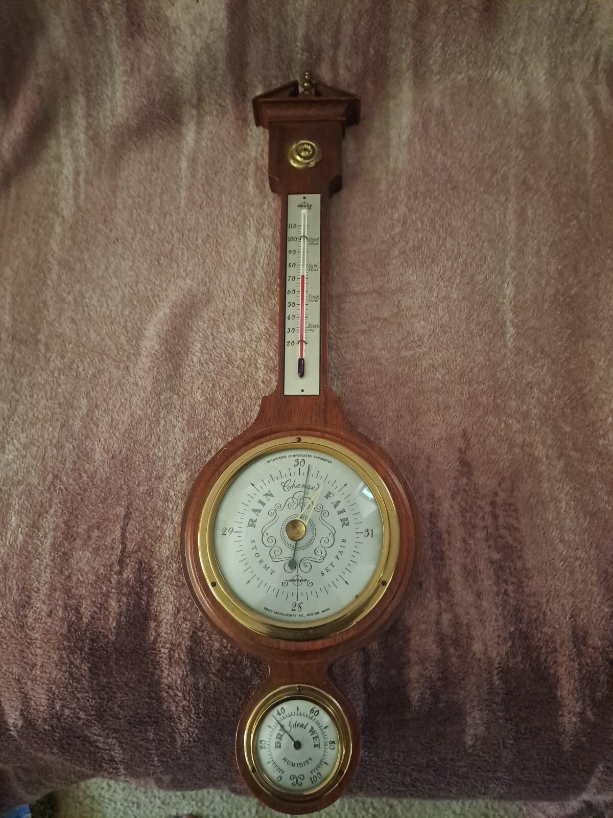 VTG Swift Instruments Weather Station Wall Barometer Banjo Style 21 ...