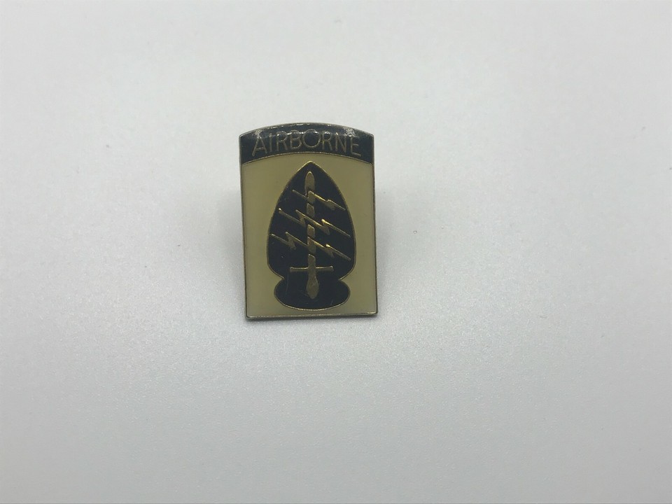 US Army Airborne Special Forces Lapel Pin Lightning Sword Arrowhead B4 ...