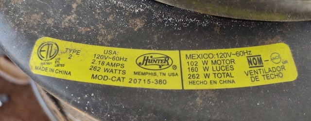 Hunter Adirondack II Indoor Ceiling Fan - Antique Bronze (59580) for ...