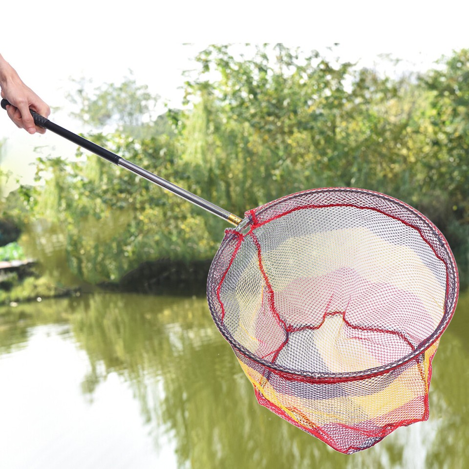 Fishing Mesh Pole Foldable Fish Net Aluminum Fishing Net Fish Releasing ...