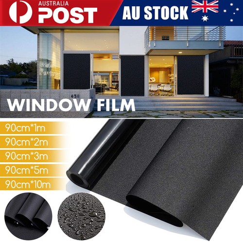 Total Blackout Privacy Glass Window Film Block Out 100% Light Black ...