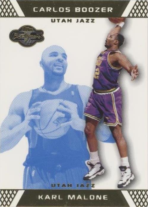 2007-08 Topps Co-Signers - Karl Malone, Carlos Boozer #42 Gold Blue /89 ...