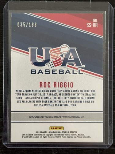 2018 USA Baseball Stars & Stripes 15U National Team Signatures Roc ...