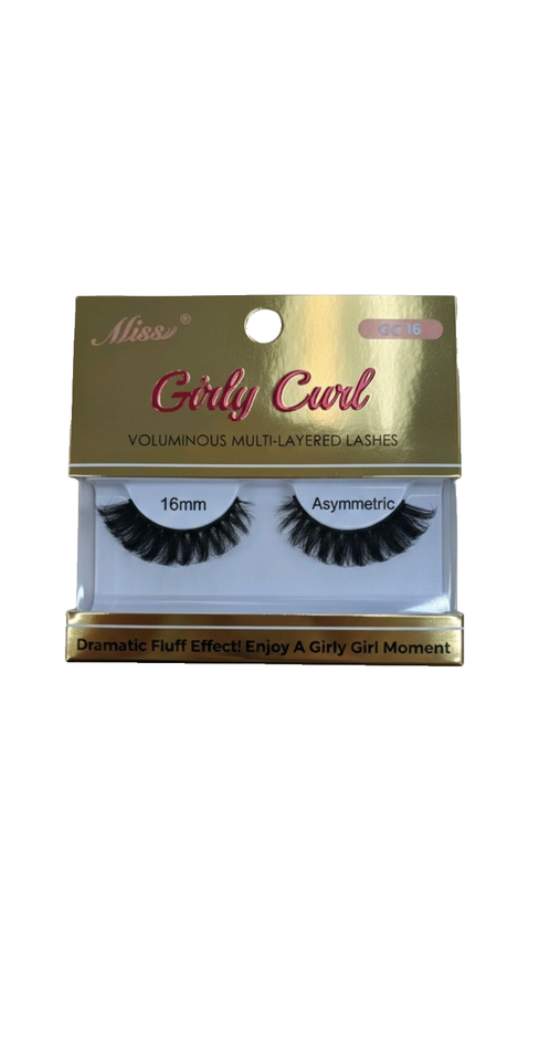 (4 Pairs) Miss Lashes Girly Curl Eyelashes Multi-Layered, 16mm Flare ...