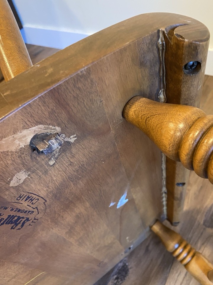 Vintage, S. Bent & Bros, Colonial, Adult Hard Wood Maple Rocking Chair ...