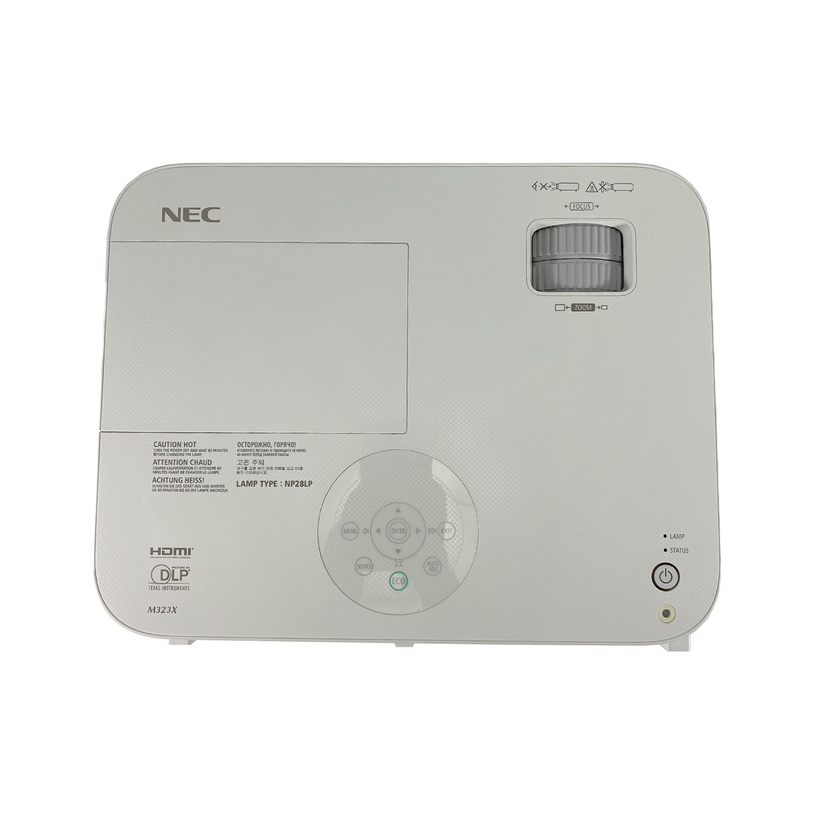 Lot of 5 - NEC M323X DLP Projector 3200 ANSI HD 1080p w/Power Cable ...