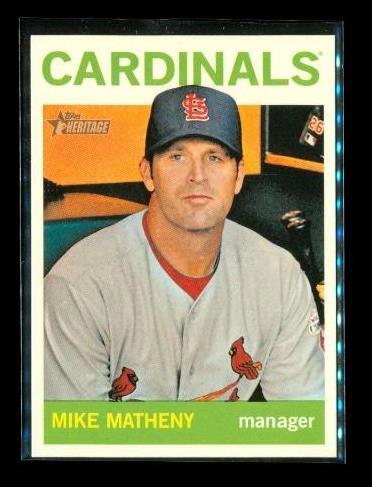 2013 TOPPS HERITAGE Baseball Card #413 MIKE MATHENY St Louis Cardinals ...