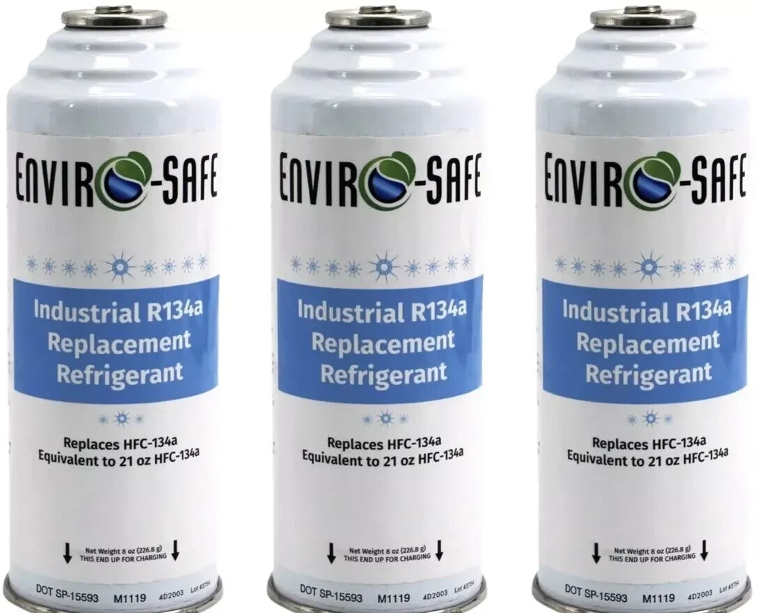 R 134a Refrigerant Replacement Cans- Coldest Refrigerant for Auto - 3 ...