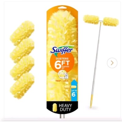 Heavy Duty Extendable Dusting Cleaning Kit With Refills (1-Handle, 4 ...