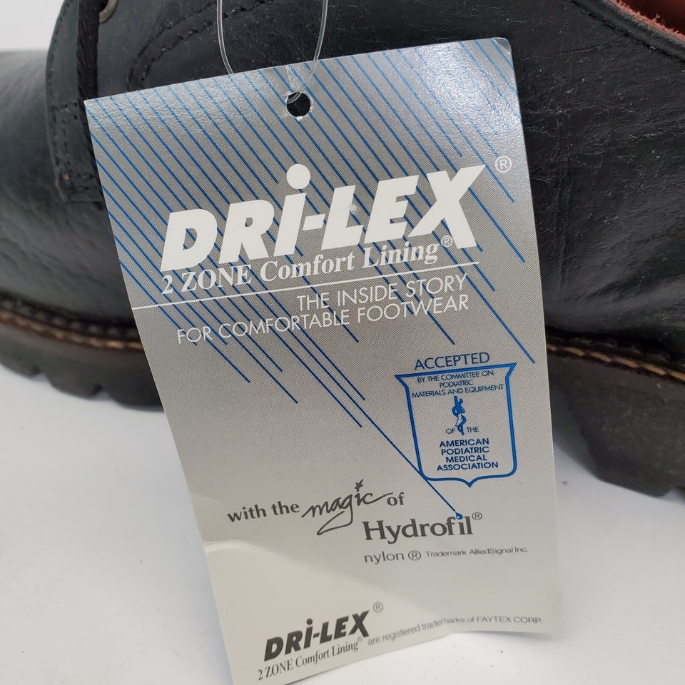 NOS HS TRASK Dri-Lex Bison Leather Plain Toe Blucher Derby Shoes Mens ...