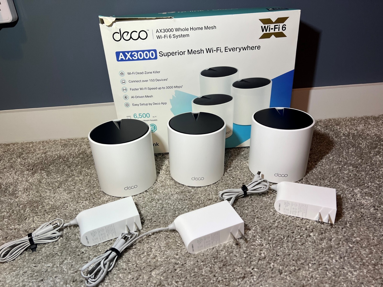 TP-Link Deco AX3000 Deco X55 Whole Home Mesh Wifi 6 - 3 Access points ...