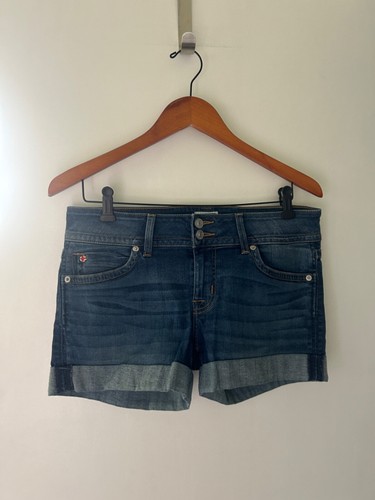 CUTE! Hudson Jeans Sz 27 Blue Denim Ruby Mid-thigh Shorts | eBay