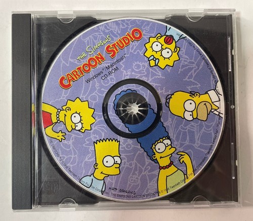 The Simpsons Cartoon Studio PC Video Game 1996 Compact Disc CD-ROM ONLY ...