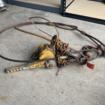 Tugit 3/4 Ton Ratchet Chain Hoist Come-A-long Winch Rigging Chains ...