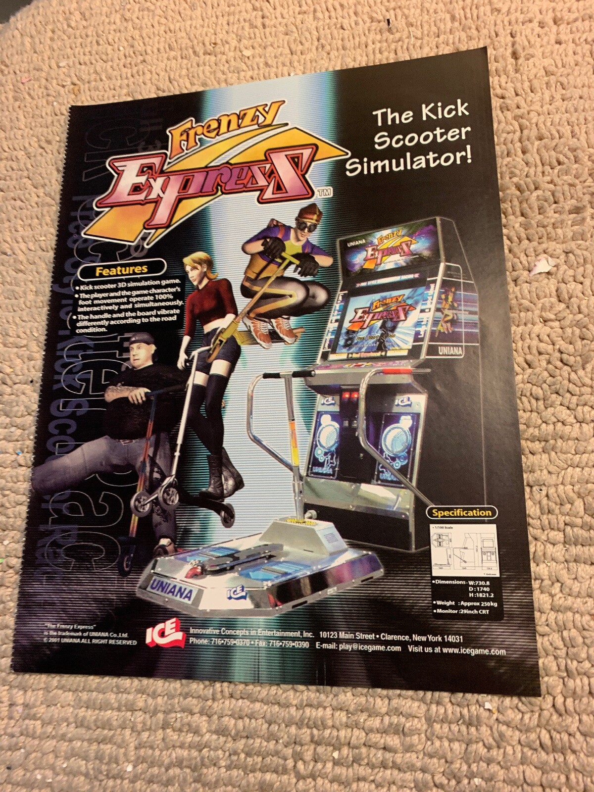 Original 2002 ad 11-8 1/4” Frenzy Express ARCADE VIDEO GAME FLYER | eBay