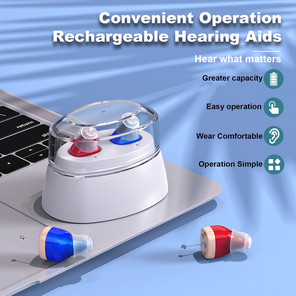 Rechargeable Digital Hearing Aids Invisible In Ear Sound Amplifiers ...
