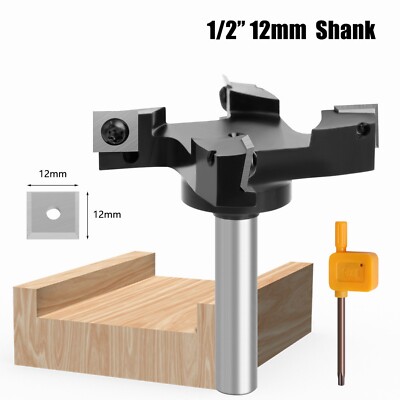 CNC Spoilboard Surfacing Router Bit 1/2" Shank Carbide Insert Cutter ...