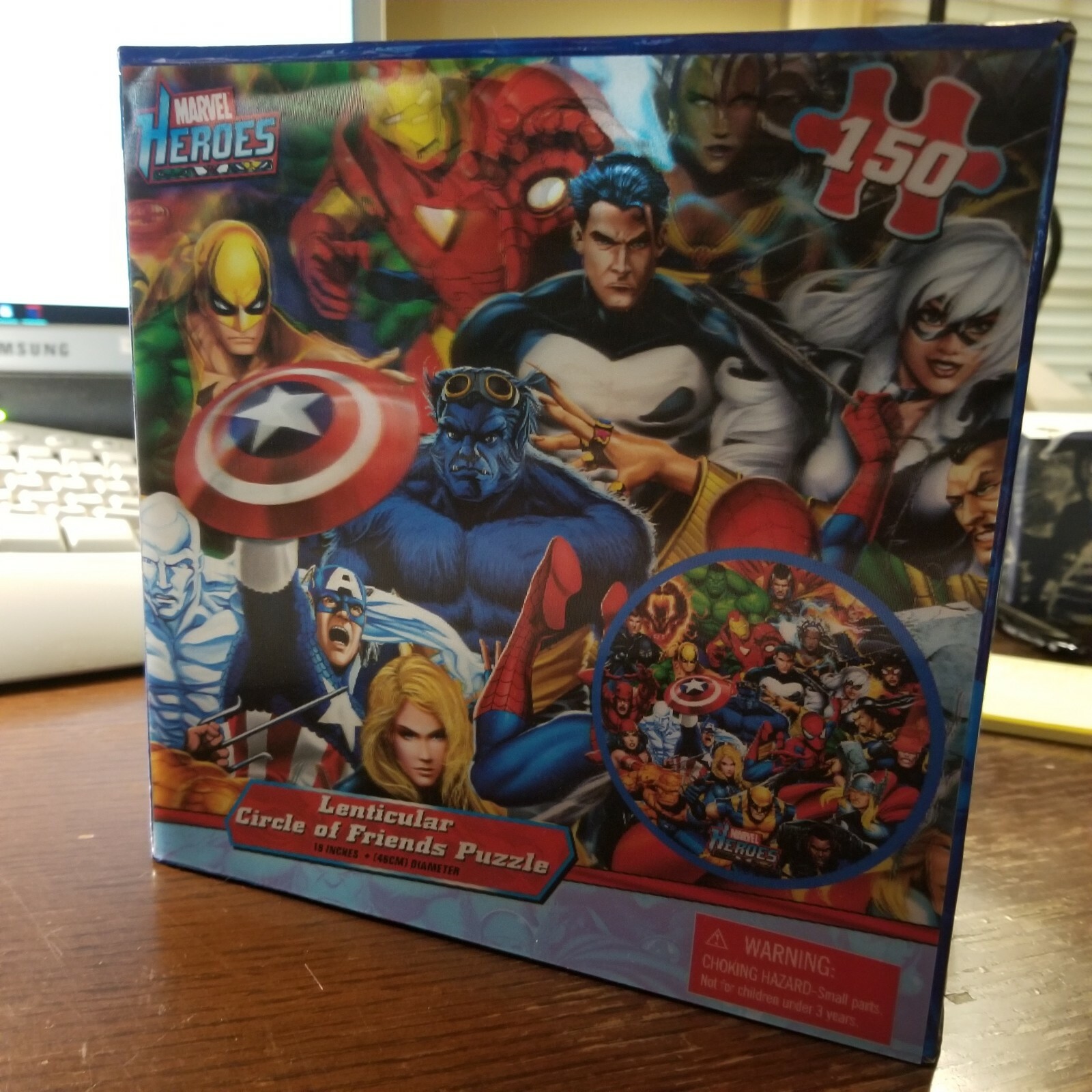 Marvel Heroes Lenticular 3D Circle of Friends 150 Piece Puzzle 18 ...