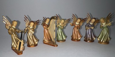Vtg Christmas Angel Instruments Plastic Hong Kong 7 Angels- 2 With ...