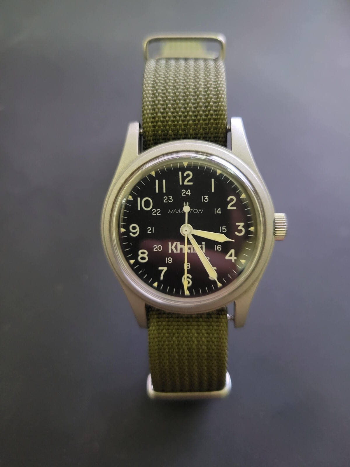 Vintage HAMILTON Khaki 9219 33mm Mechanical | eBay