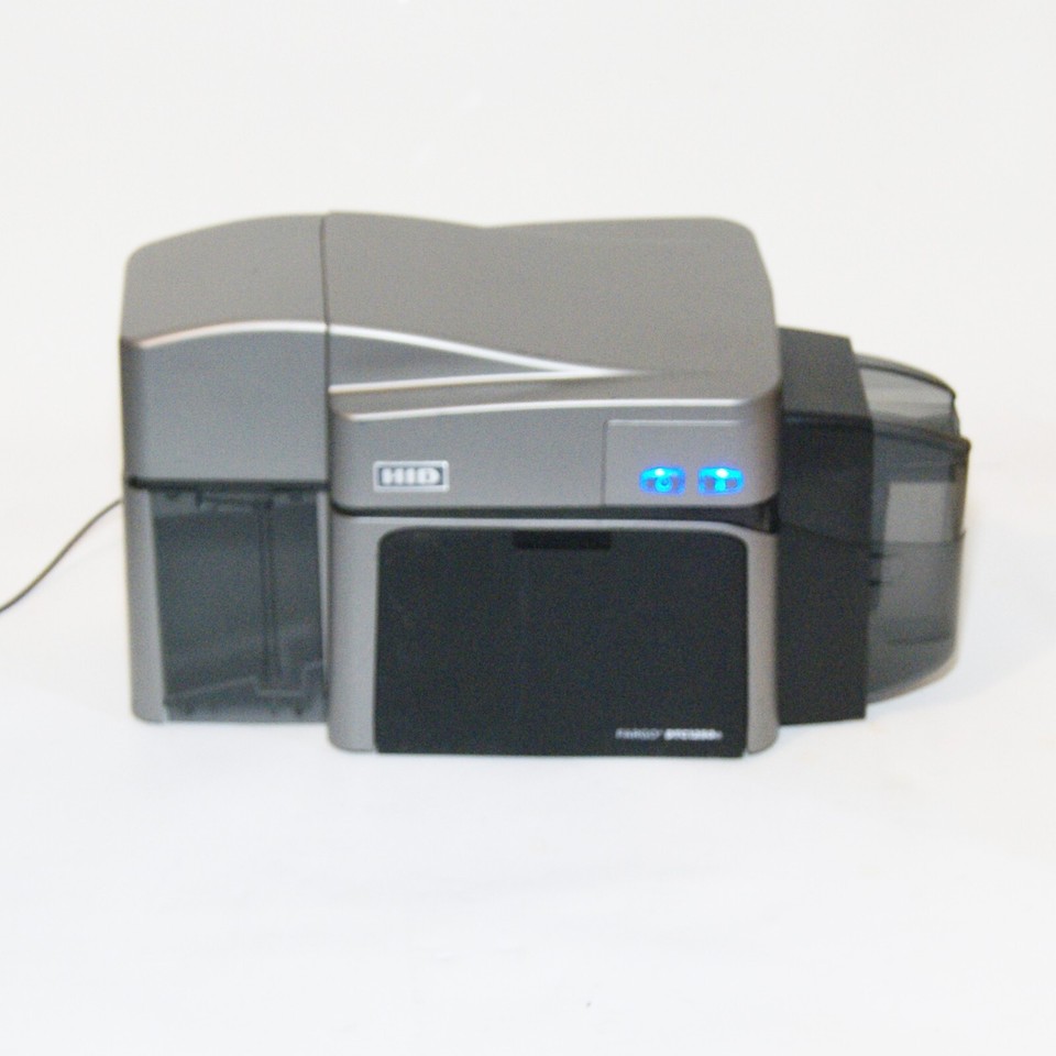 Fargo DTC1250e Duplex ID Card Printer / Encoder with Ribbon and Supply ...