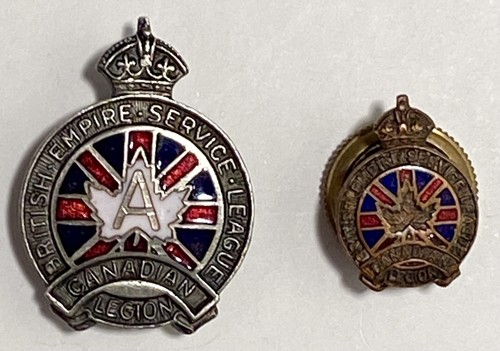 British Empire Service League Canadian Legion Enameled Pins(2) | eBay
